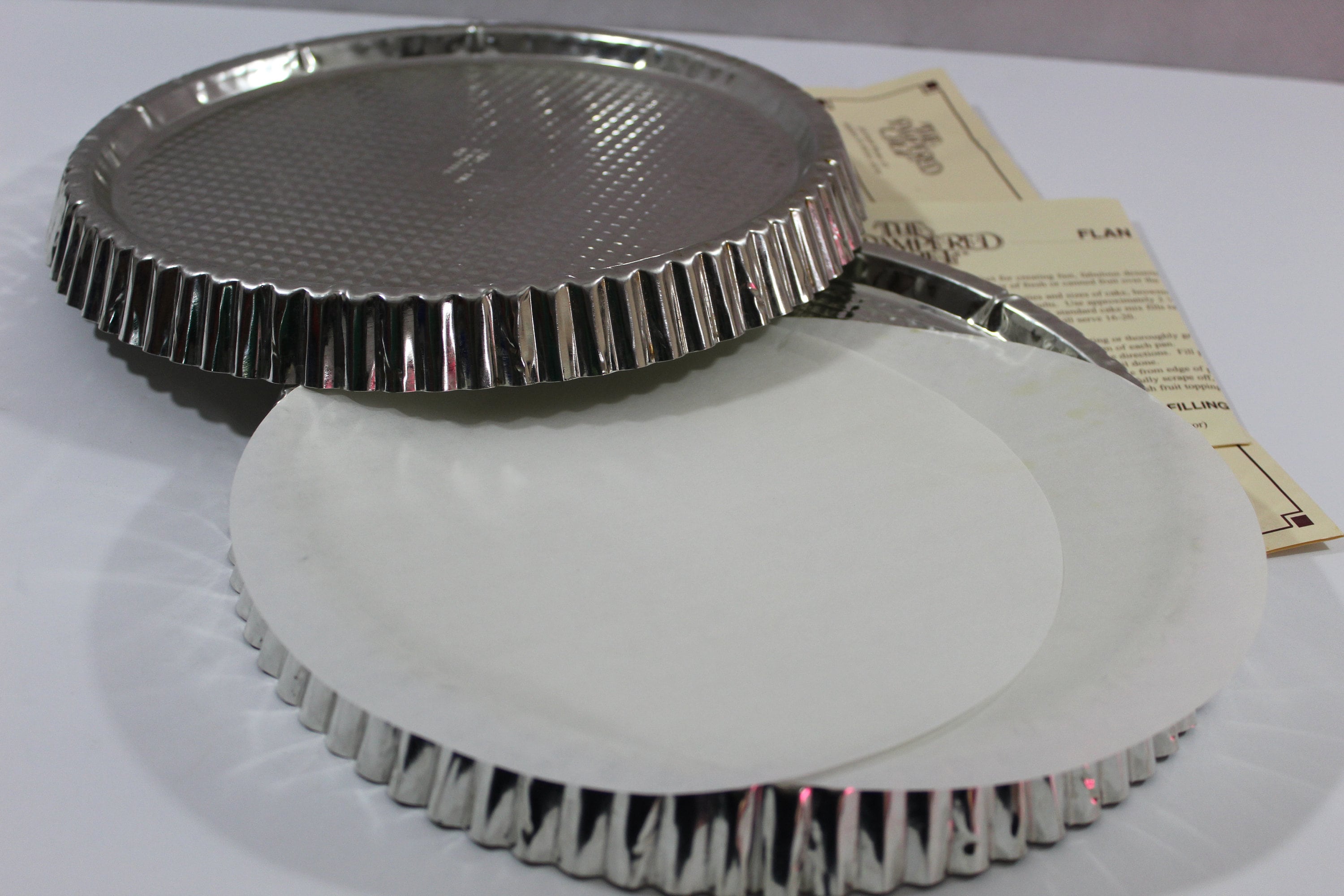 1994 the Pampered Chef Flan Pan Set With Bonus Recipes, Reusable ...