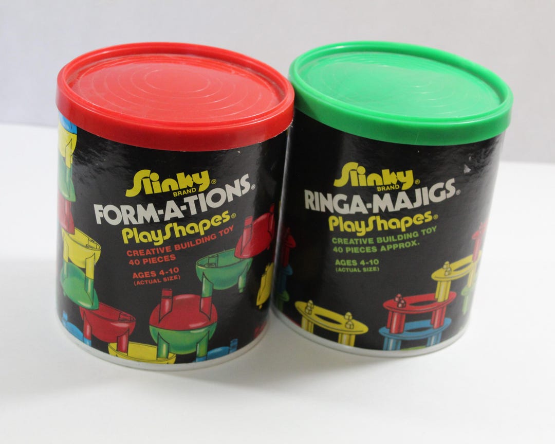 1980s Slinky Brand Ringa-majigs and Form-a-tions Play Shapes Creative ...