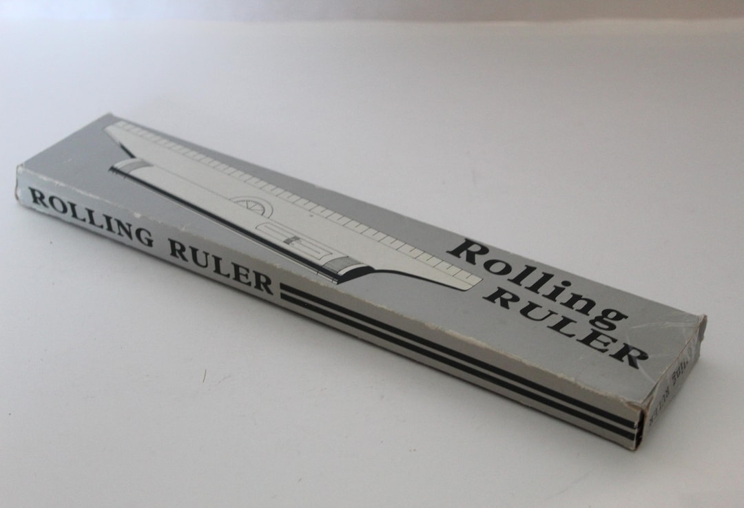 Vintage Wel's Roll-o Ruler in Original Box, Made in Taiwan Rolling ...