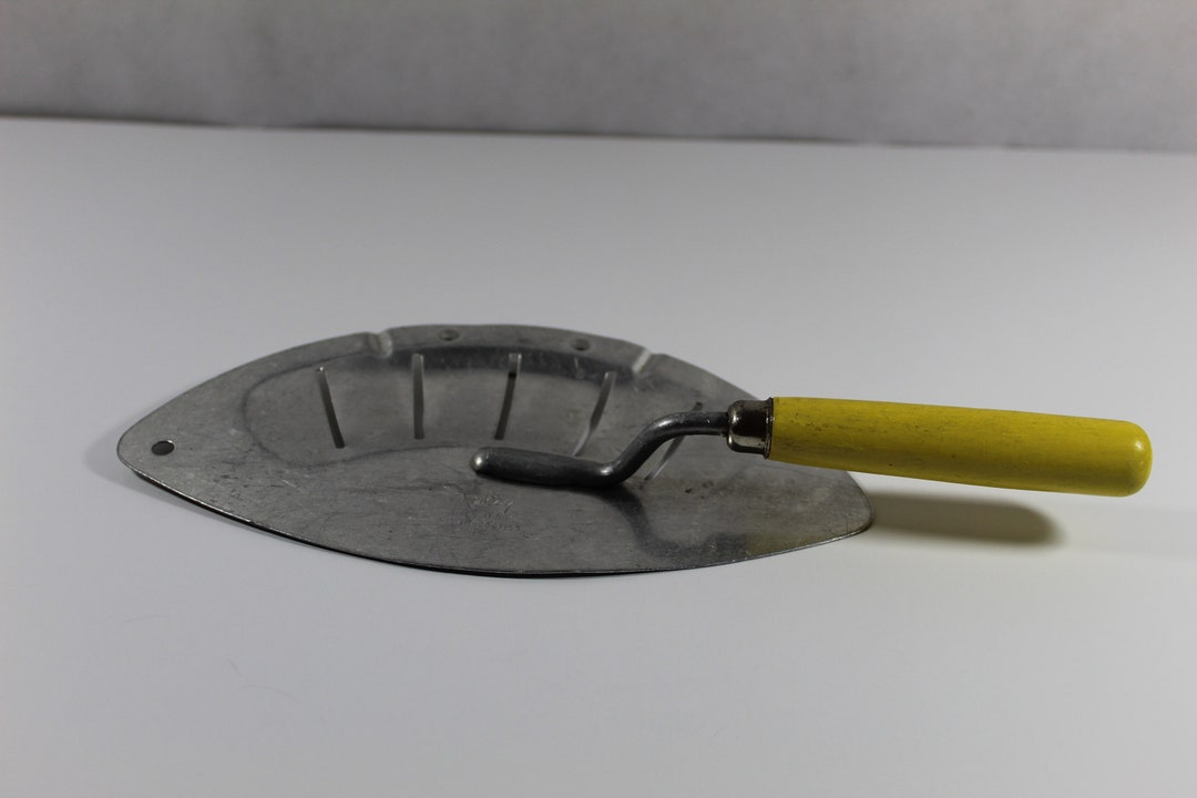 1950s Foley Pot Strainer, Kettle Drain, Wood Handle, Primitive Yellow ...