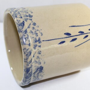 Robinson Ransbottom Pottery 2 Quart High Jar Crock Blue Spongeware ...