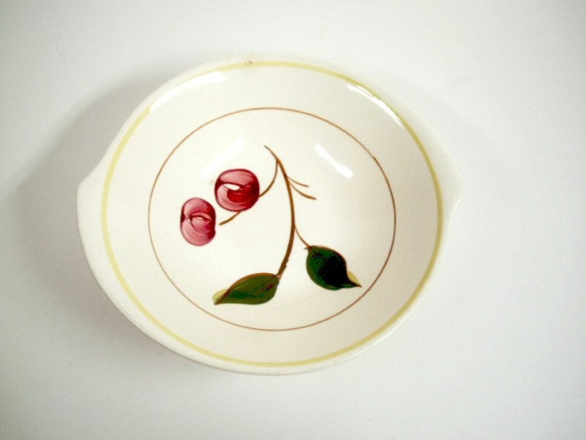 Vintage Blue Ridge Pottery Lug Bowl, Hand Painted Skyline Style Bowl - Etsy