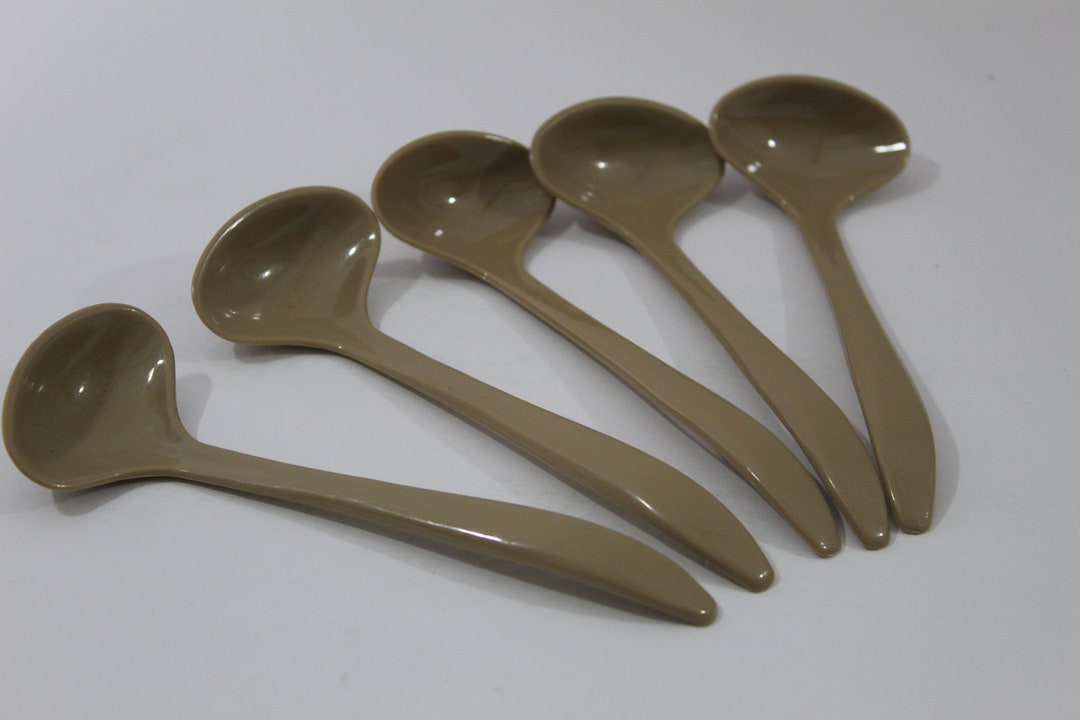 Vintage Tupperware Condiment Spoons Beige 872 Set of 5 - Etsy