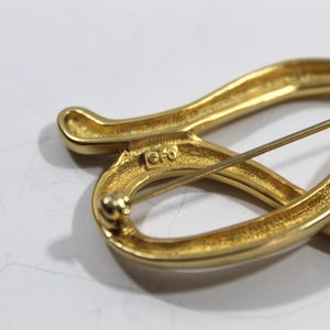 1990s Fernando Original Cat Brooch, Goldtone Green Eyed Cat Pin Clip ...