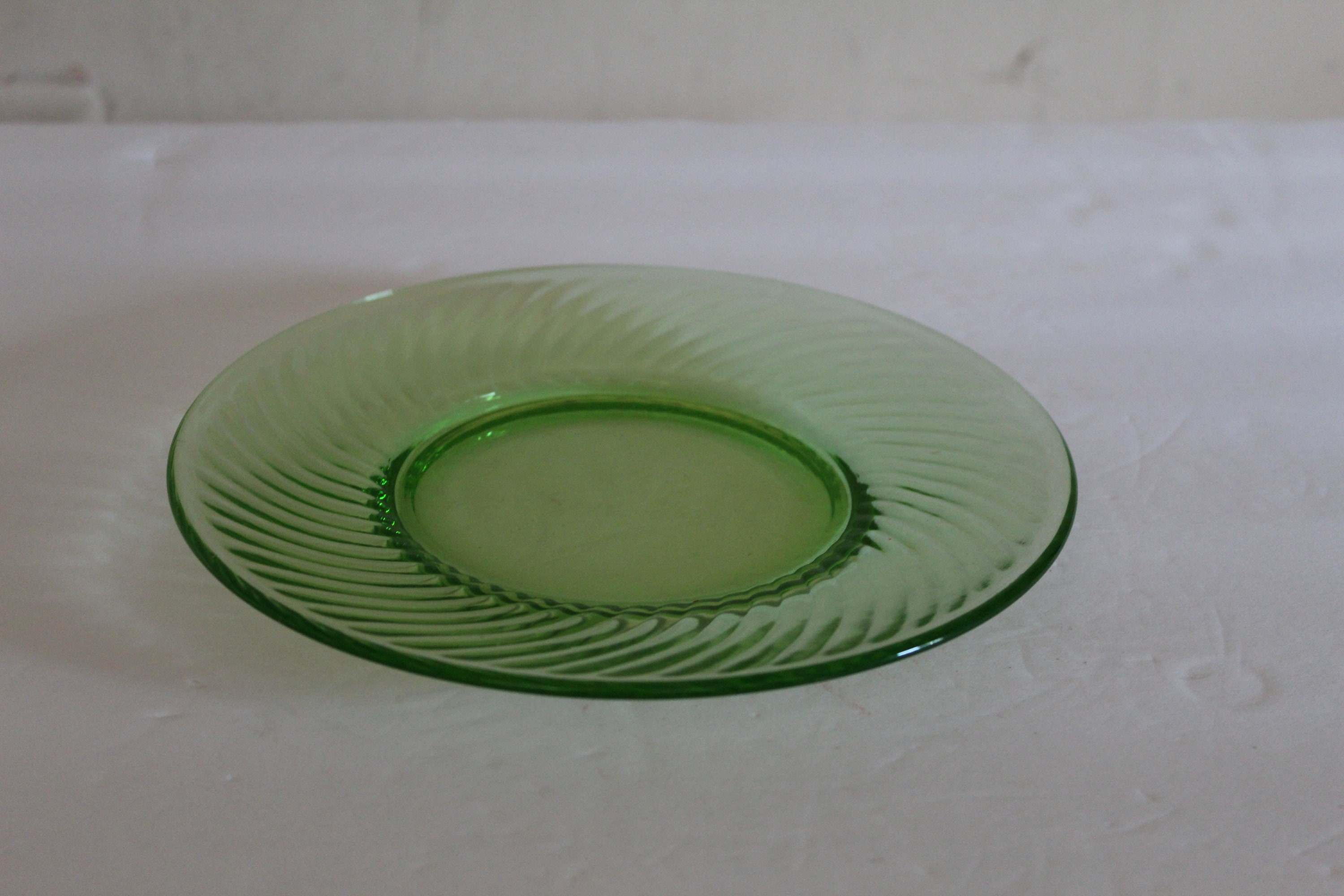 Plates Home & Living Imperial Glass Green Depression Glass Ohio Twisted ...
