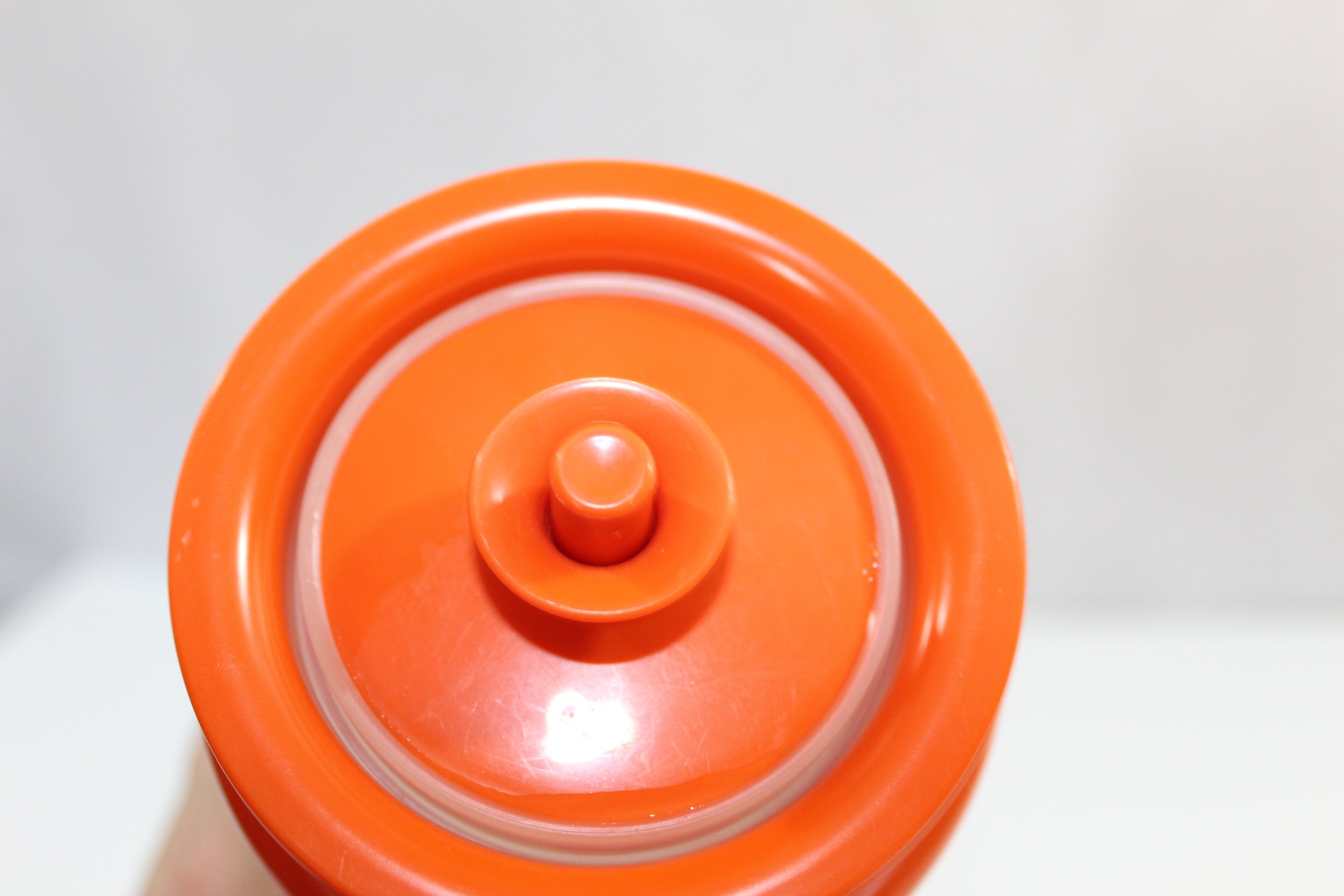 Vintage Orange Tupperware Round Acrylic Cylinder Pasta Storage - Etsy