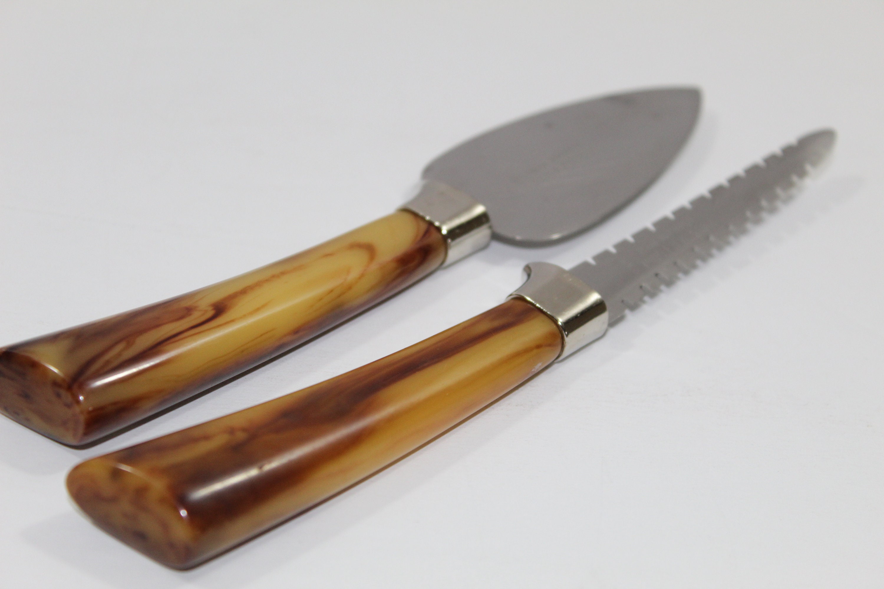 Vintage Frontier Forge Set of Butterscotch Bakelite Handled Bar Utensils, Set of Knife and ...
