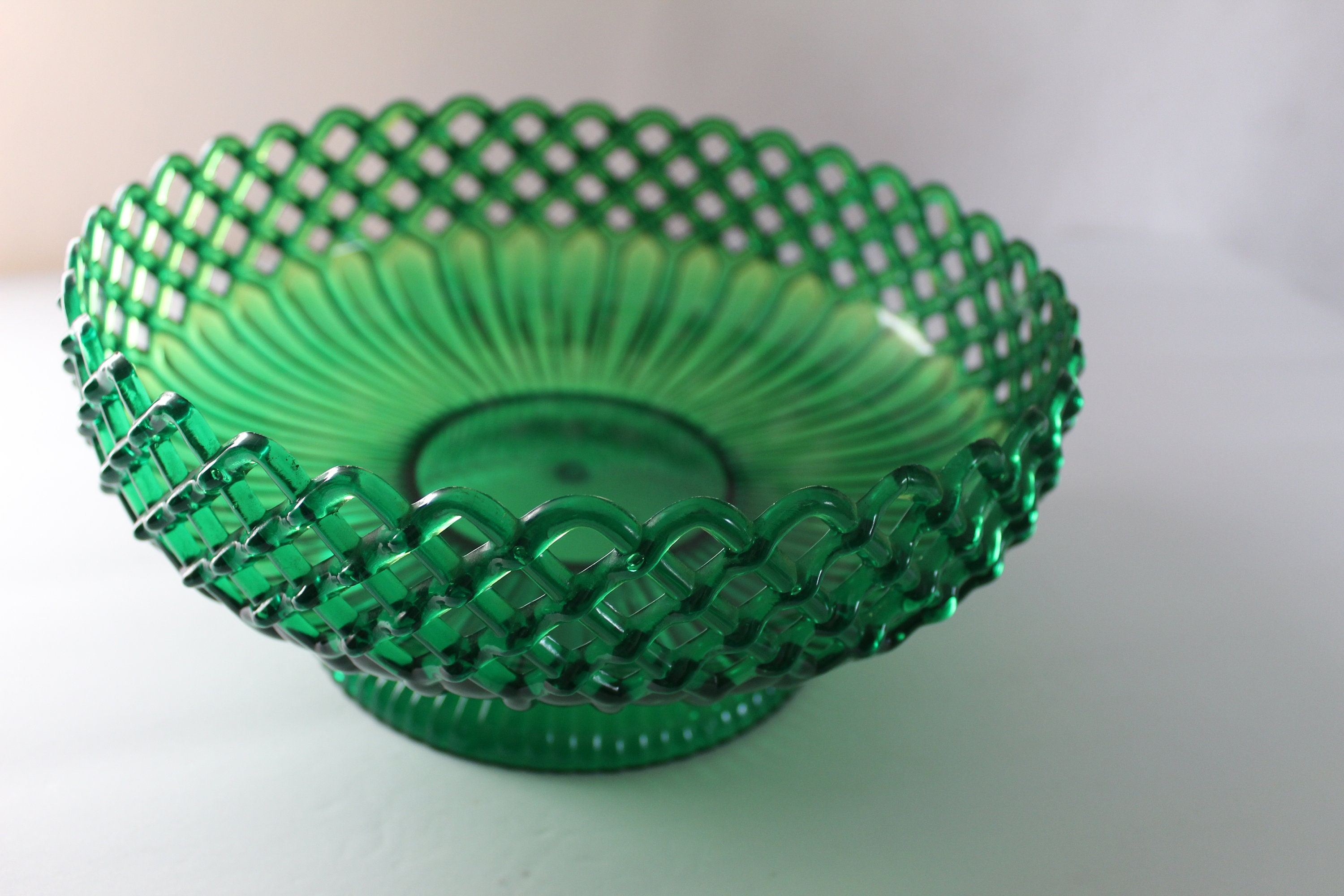Vintage Regaline N200 Forest Green Plastic Pedestal Bowl 9 Size - Etsy