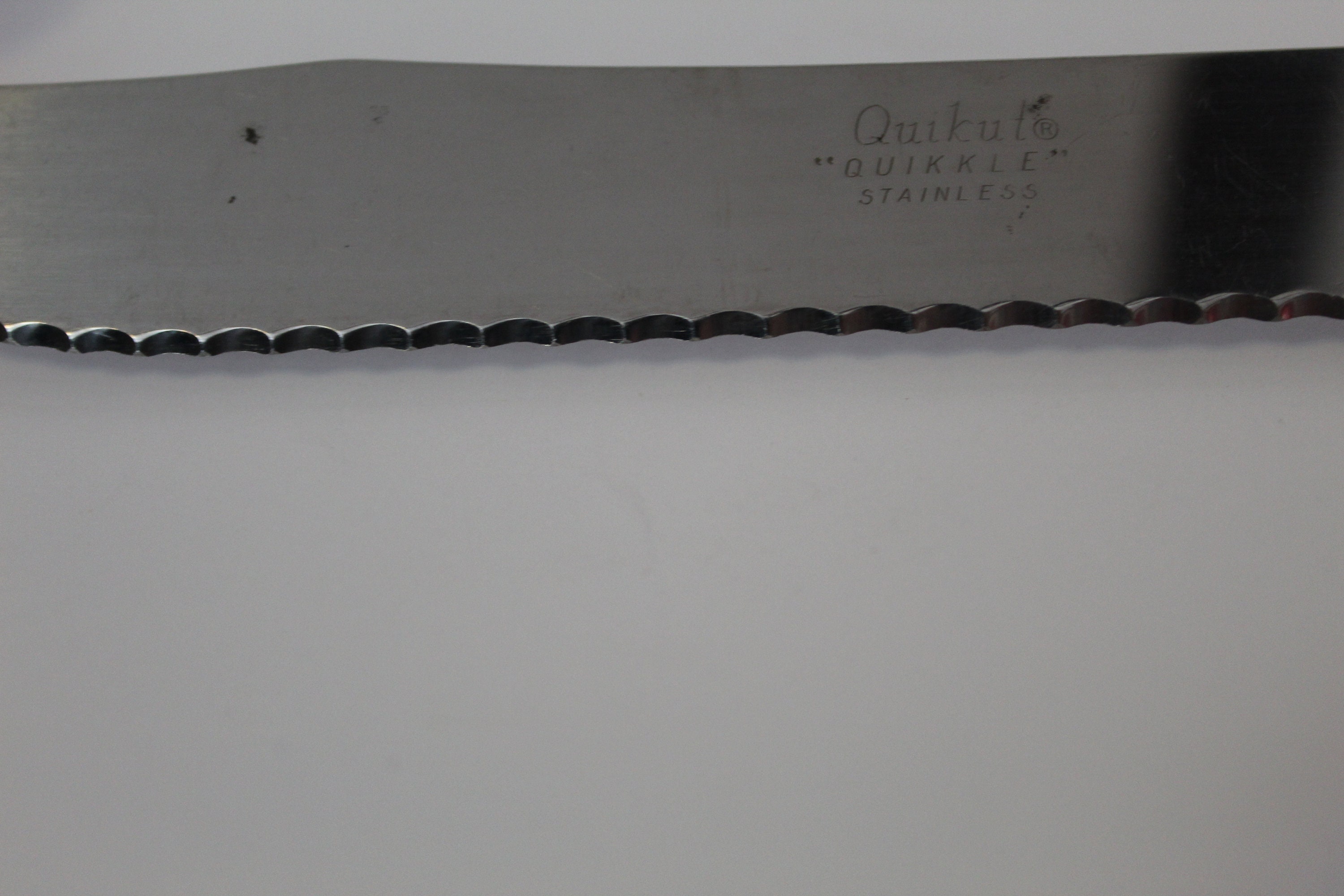 Vintage Red Quikut Quikkle Stainless Serrated Butcher Knife - Etsy