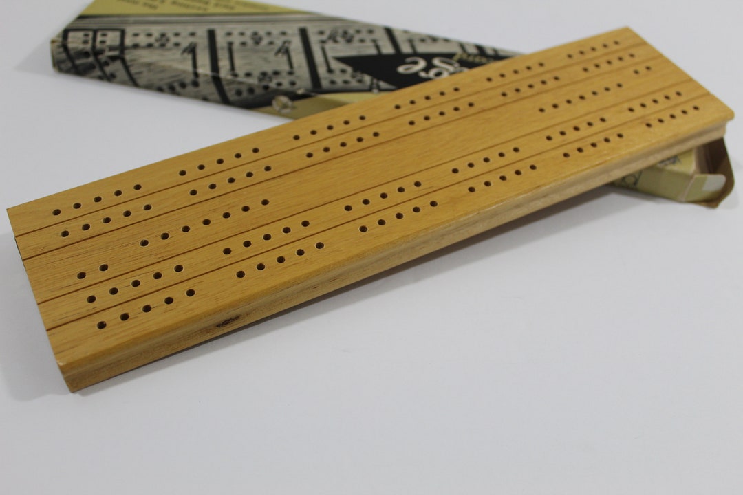 Vintage Cardinal Wood Cribbage Board Game in Original Box - Etsy