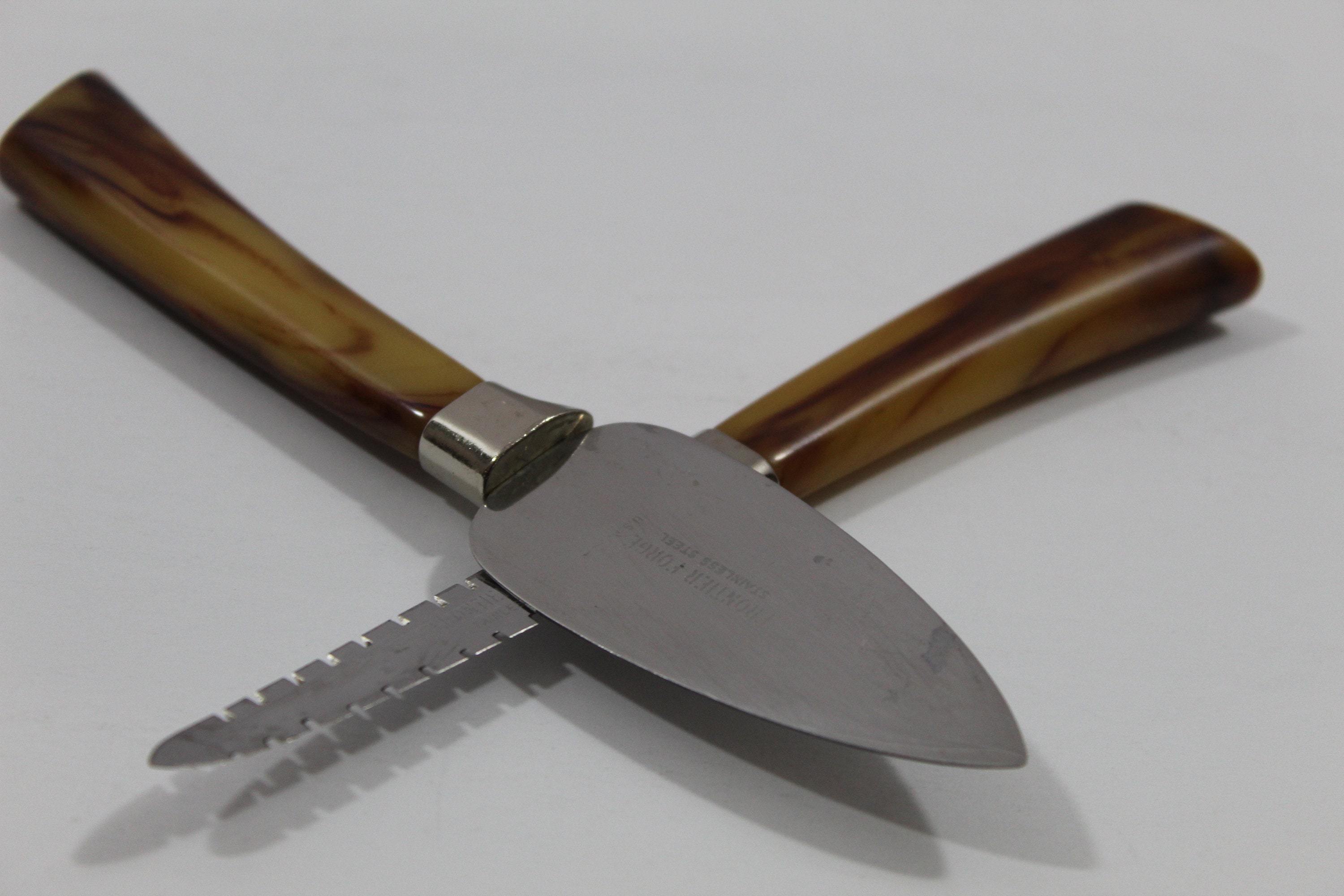 Vintage Frontier Forge Set of Butterscotch Bakelite Handled Bar Utensils, Set of Knife and ...