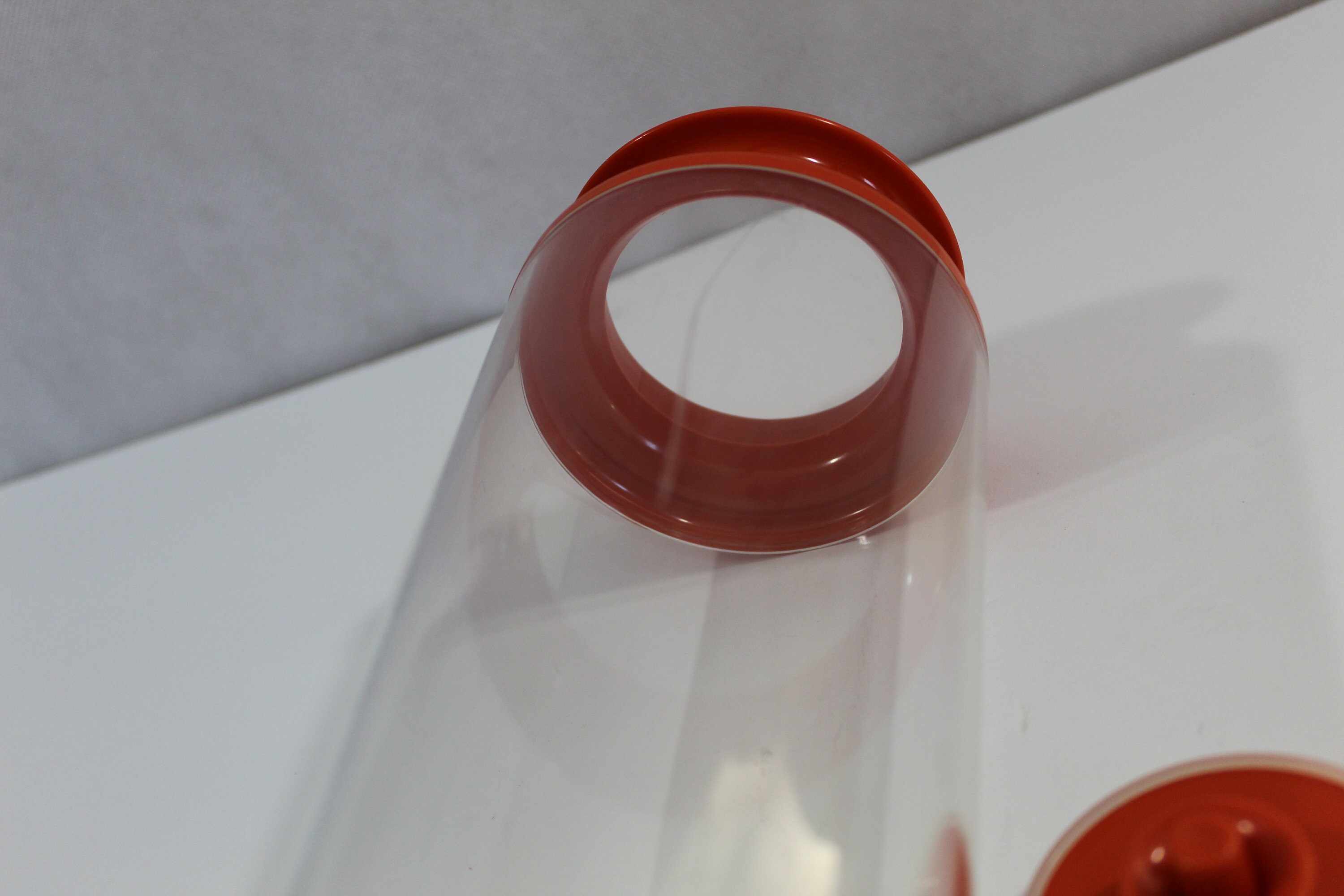 Vintage Orange Tupperware Round Acrylic Cylinder Pasta Storage - Etsy