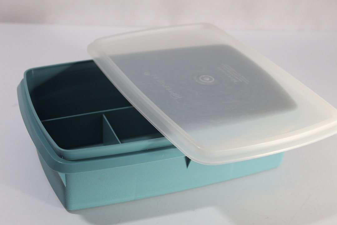 Vintage Tupperware Blue Tuppercraft Container, 2 Piece Storage Unit ...