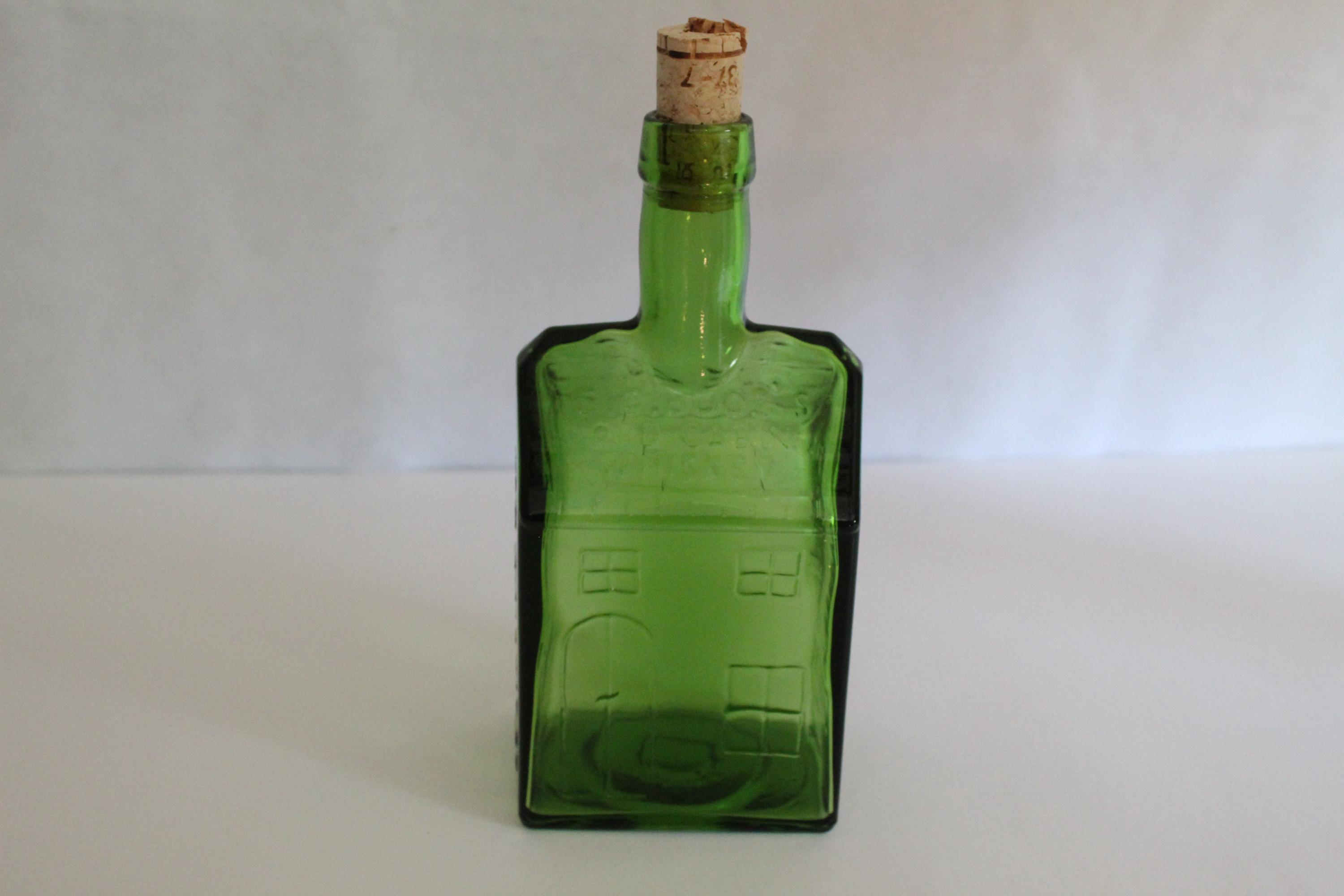 Wheaton NJ Green E. C. Booz's Old Cabin Whiskey Glass Bottle, Corked ...
