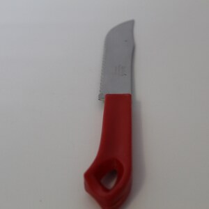 Vintage Red Quikut Quikkle Stainless Serrated Butcher Knife - Etsy