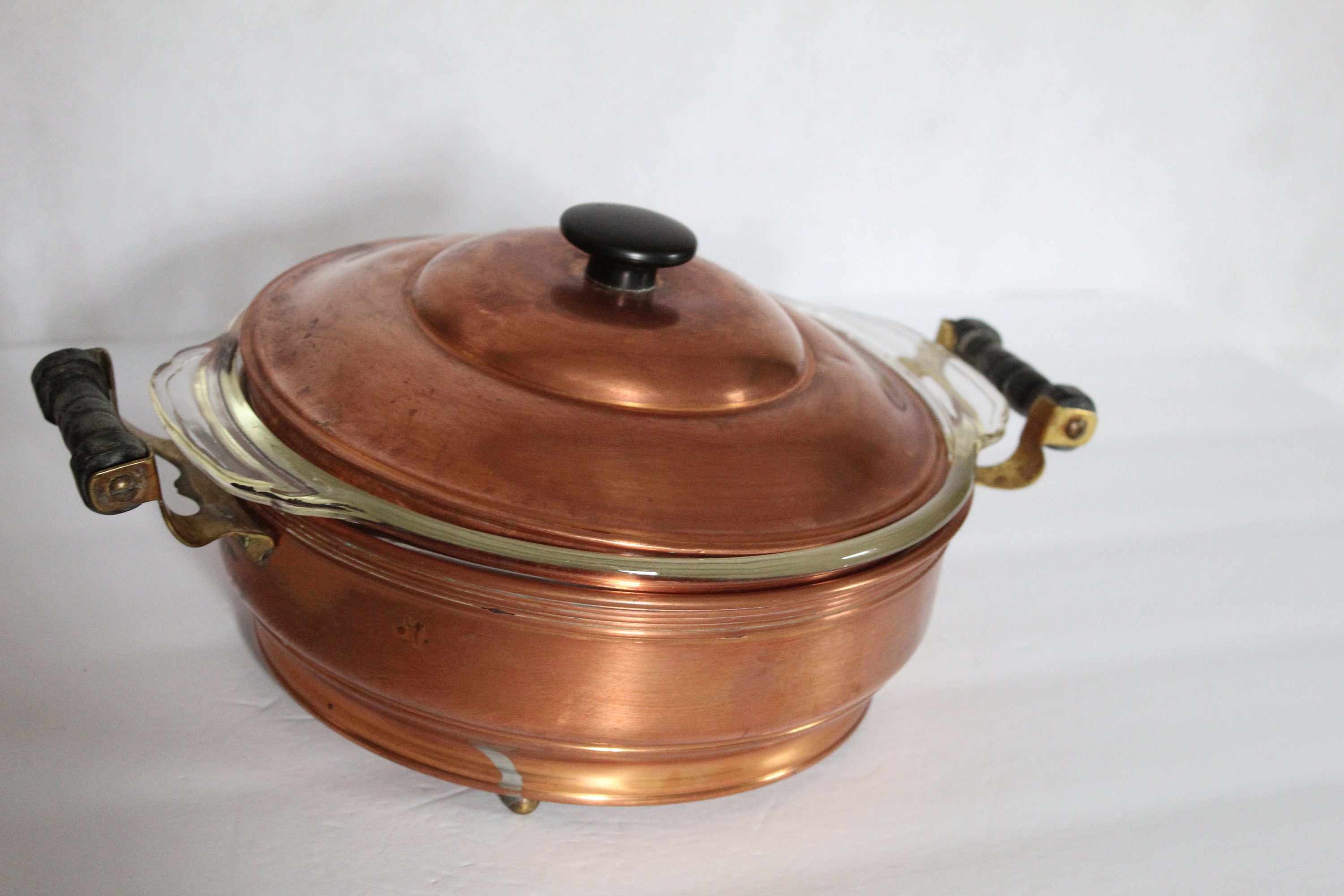 Vintage Fire King Chafing Dish Casserole 1 1/2 Quart Copper Holder - Etsy