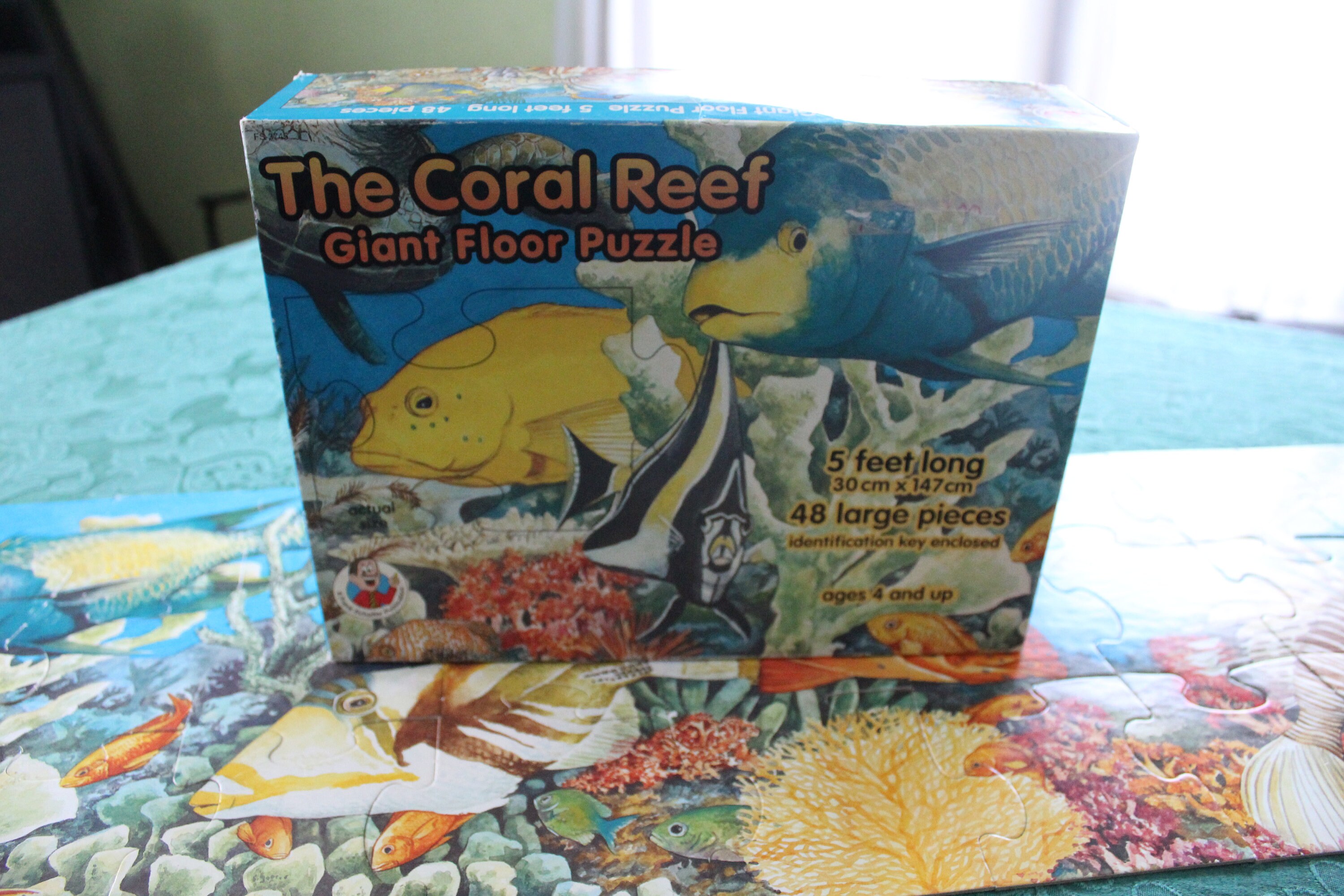 The Coral Reef Puzzle, Giant Floor Puzzle 5 Feet Long 48 Pieces, Made ...