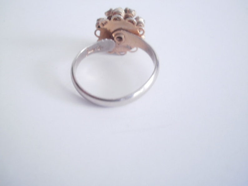 1950s Judy Lee Rhinestone Cocktail Ring, Multi Colored Stones ...