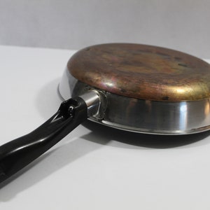 1950s Sears Maid of Honor Frying Pan 9.5, Copper Bottom, Stainless ...