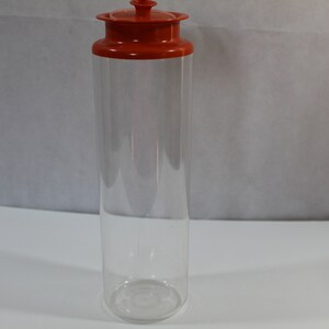 Vintage Orange Tupperware Round Acrylic Cylinder Pasta Storage - Etsy