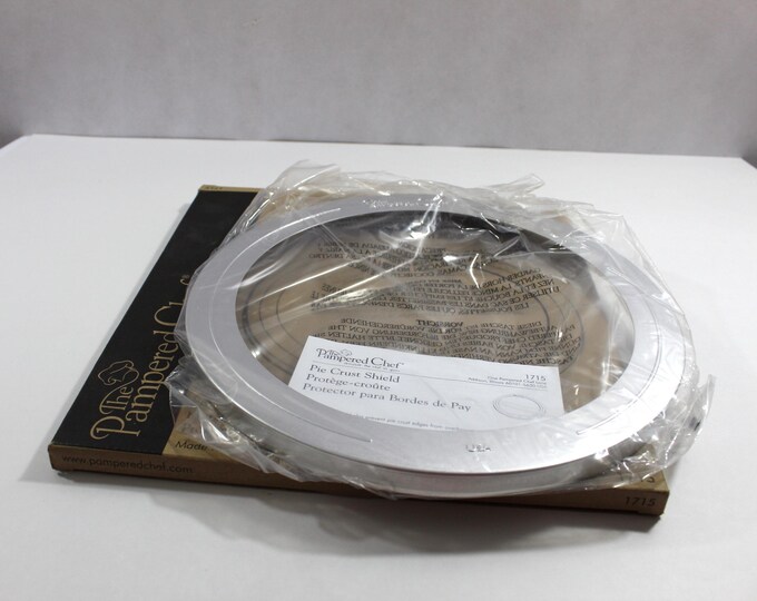 Vintage NOS the Pampered Chef Pie Crust Shield #1715 Made in the USA 10 ...
