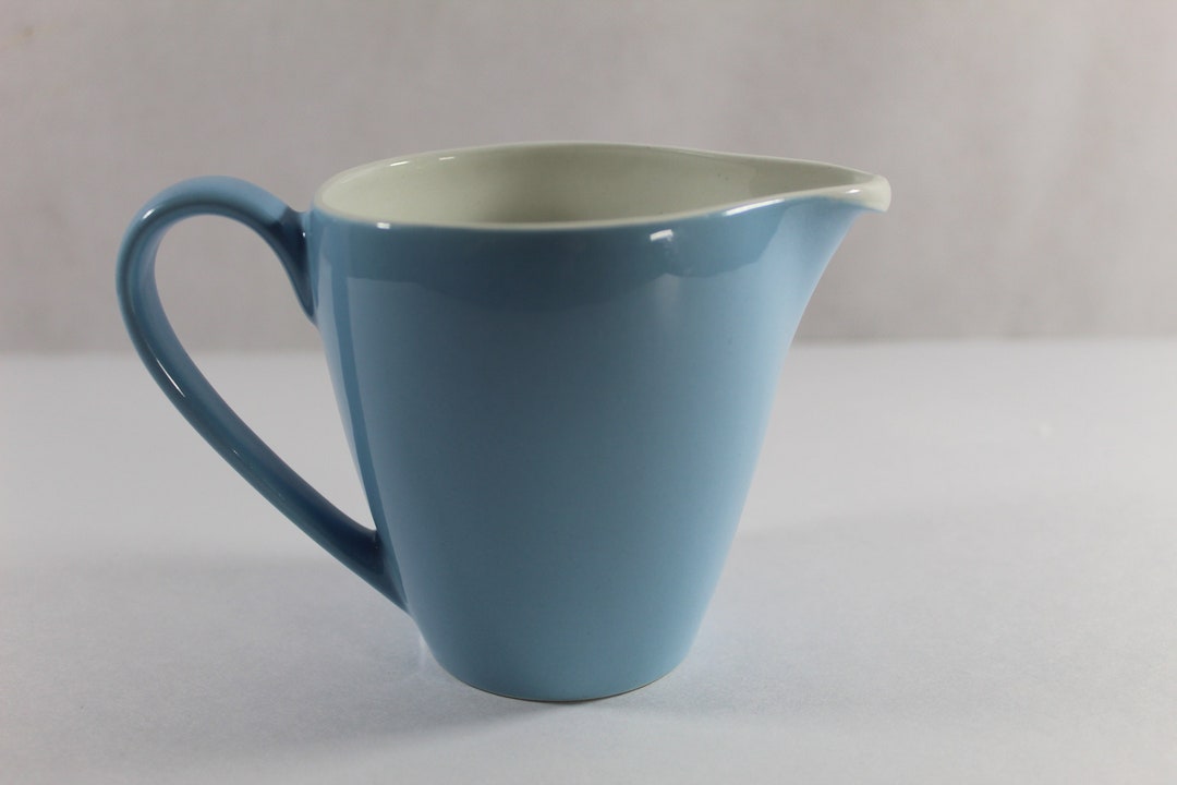 Vintage Johnson Bros England Baby Blue Creamer, Long Handled Blue and ...