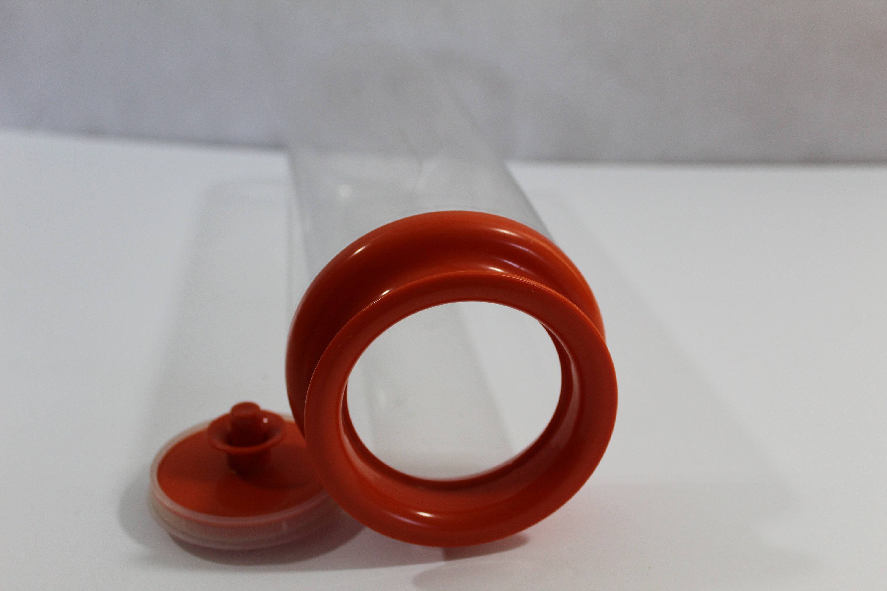 Vintage Orange Tupperware Round Acrylic Cylinder Pasta Storage - Etsy