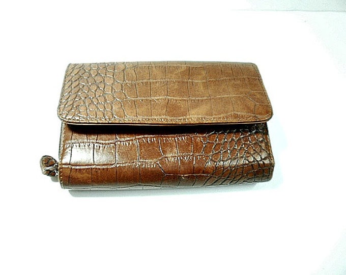 Vintage Guang Tong Alligator Leather Style Wallet, Women's Wallet - Etsy