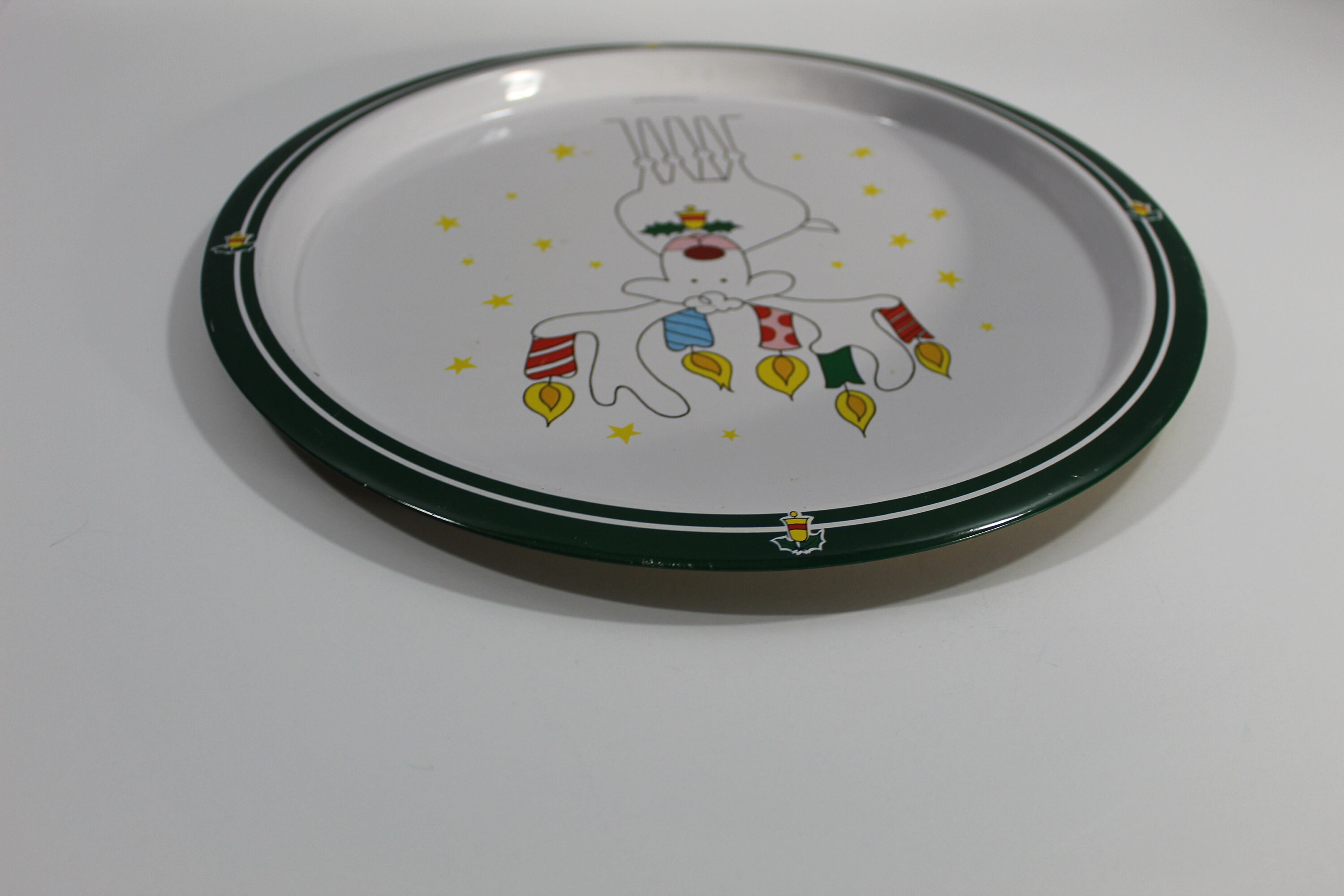 1984 SNP Chicago Christmas Reindeer Tin Platter Tray 13, Holiday Cookie ...