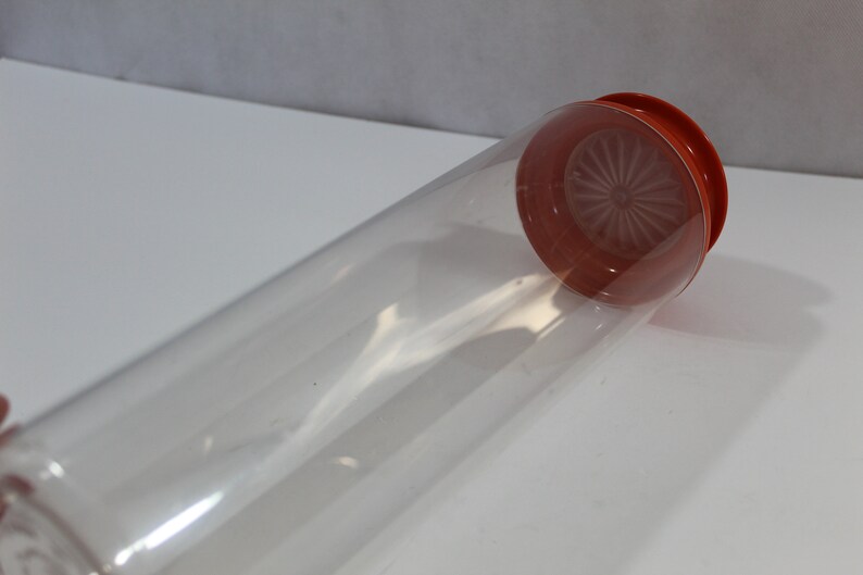 Vintage Orange Tupperware Round Acrylic Cylinder Pasta Storage - Etsy
