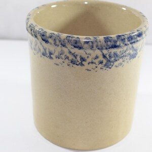 Robinson Ransbottom Pottery 2 Quart High Jar Crock Blue Spongeware ...