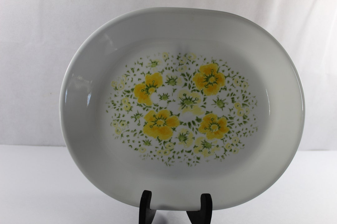 Corelle by Corning April Pattern Platter, 12-inch Oval Platter ...