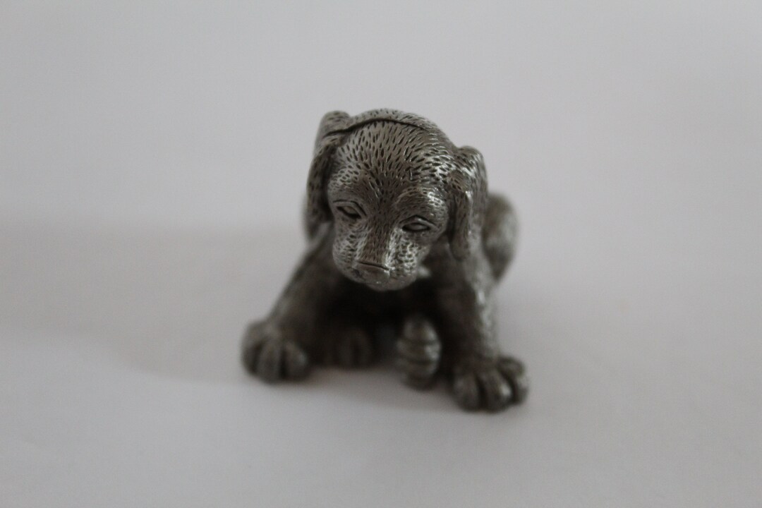 Fort Pewter Puppy, Kerchiefed Puppy Lab or Retriever Puppy - Etsy