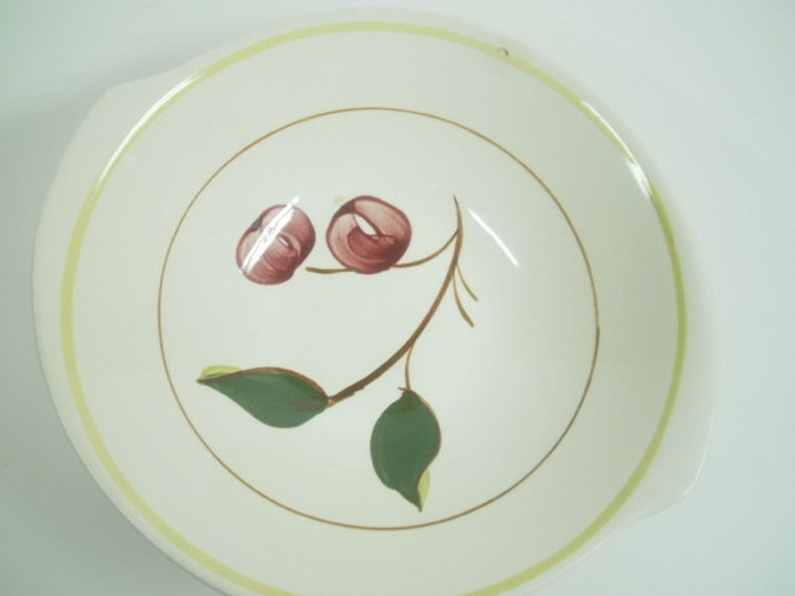 Vintage Blue Ridge Pottery Lug Bowl, Hand Painted Skyline Style Bowl - Etsy