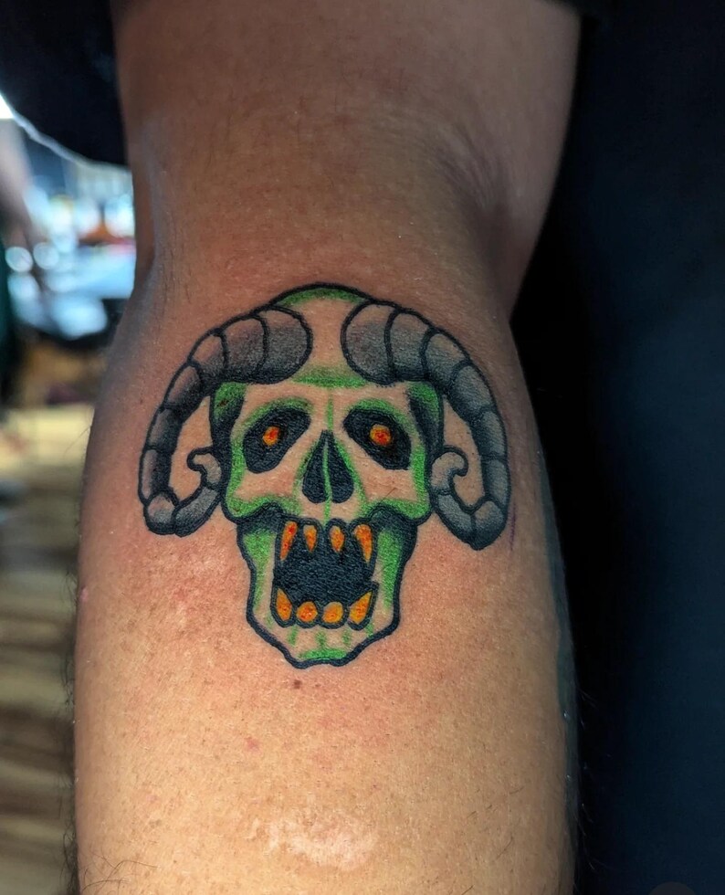 50 Devil Head Procreate Stamps – Traditional Tattoo Flash, Skulls, Reapers, Wizards, Lady Heads ...