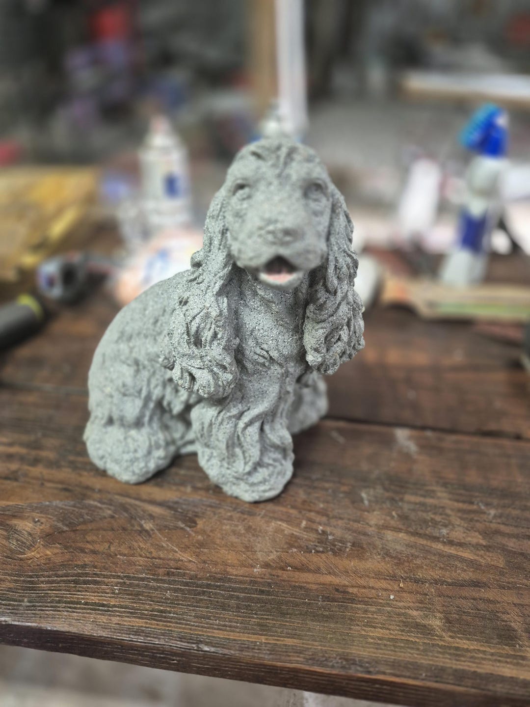 Cocker Spaniel Dog Garden Statue. - Etsy