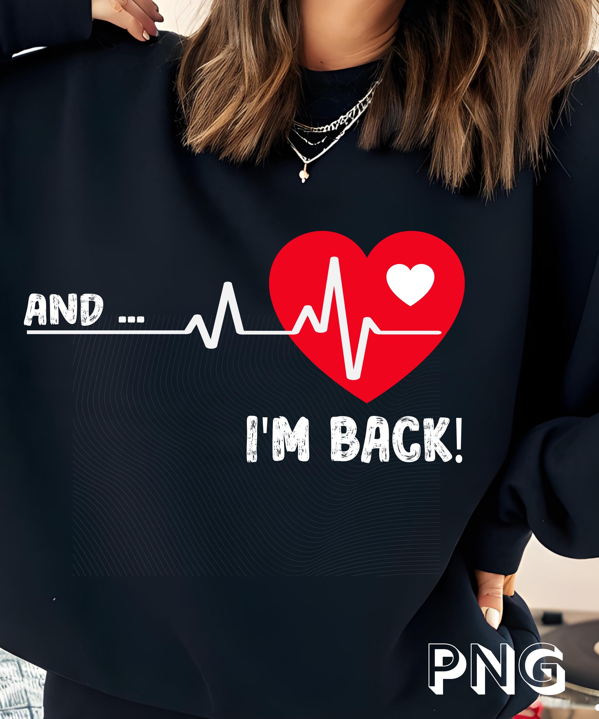 And I'm Back Pulse Line Heartbeat SVG PNG: EKG Heartbeat Pulse Line ...