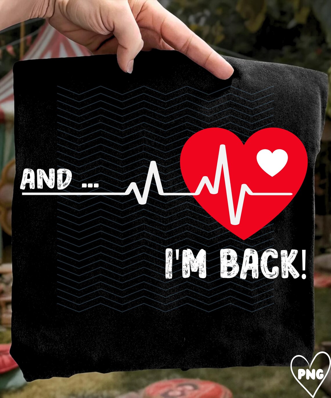 And I'm Back Pulse Line Heartbeat SVG PNG: EKG Heartbeat Pulse Line ...