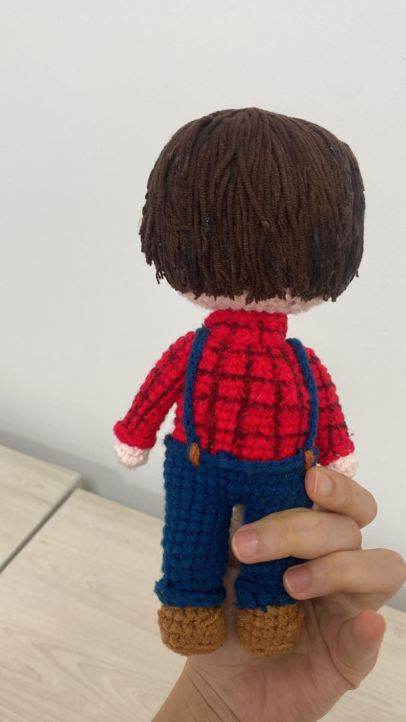 Custom Farmer Crochet Doll, Personalized Amigurumi Man Plush, Handmade ...