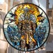Viking Norse Odin Glass Suncatcher Faux Stained Glass Window Ornament ...