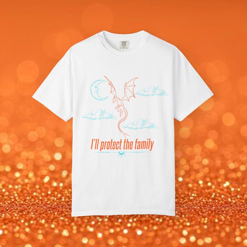 Dragon Father Figure Unisex Garment-dyed T-shirt, Family Dragon Tee ...