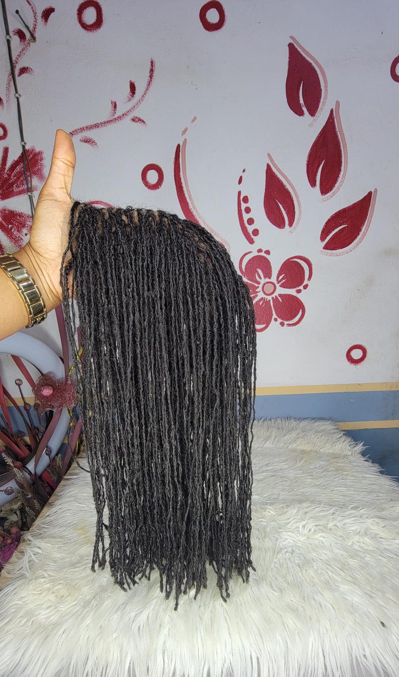 Handmade Sister Locs Lace Topper, Microlocs Clip In, Goddess Locs 16 ...