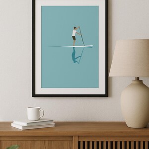 Beach Surfboard Poster – Sea Poster- Minimalist Coastal Wall Art ...