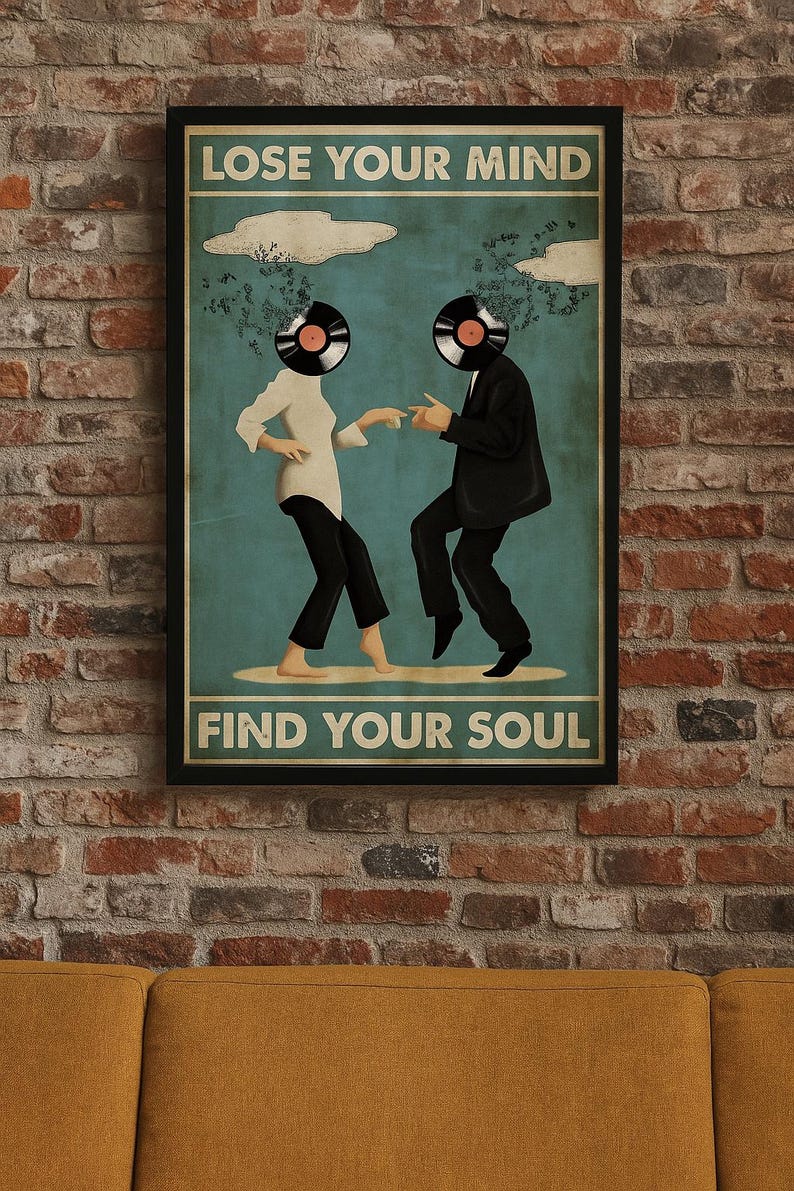 Retro Music Poster: Lose Your Mind Find Your Soul - Boho Decor ...