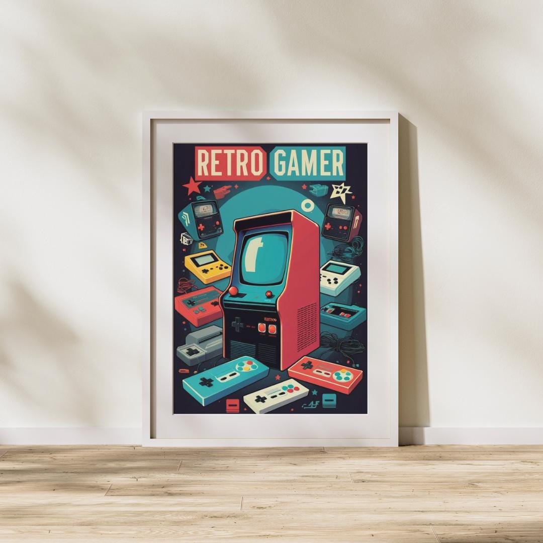 Retro Arcade Poster: 80s-90s Gamer Room Decor (digital or Physical ...