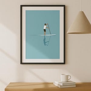 Beach Surfboard Poster – Sea Poster- Minimalist Coastal Wall Art ...