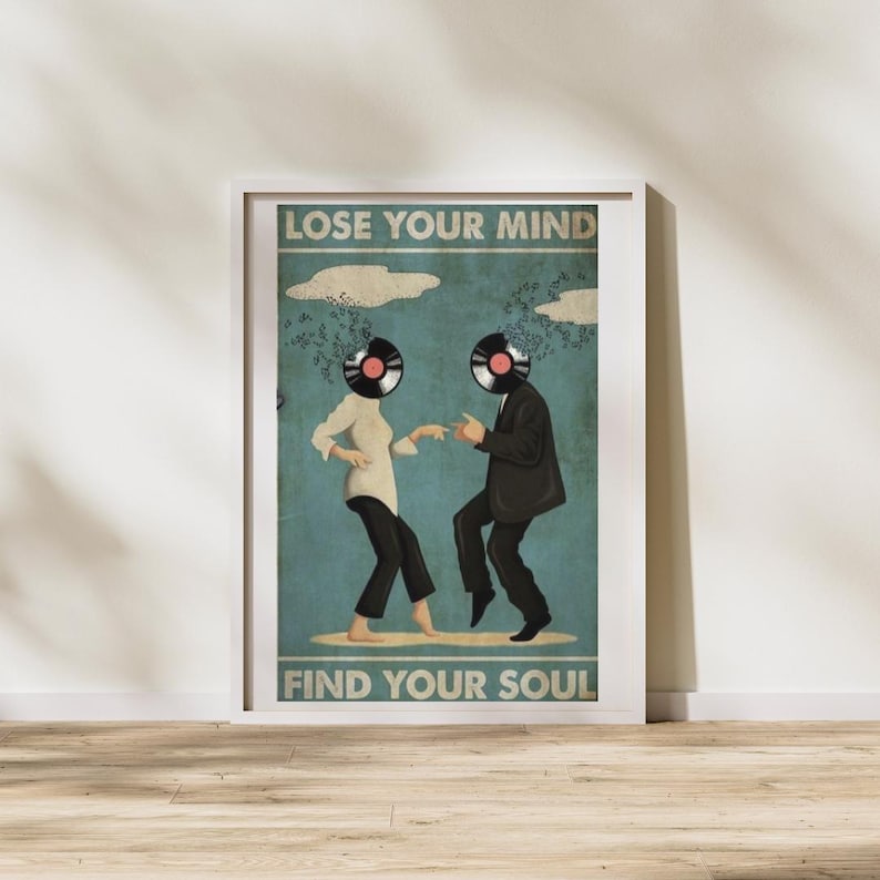 Retro Music Poster: Lose Your Mind Find Your Soul - Boho Decor ...