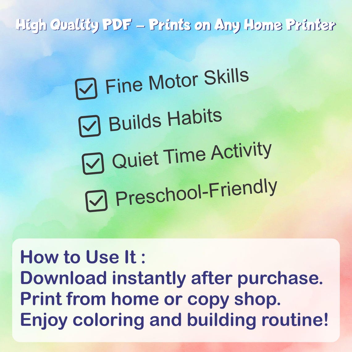Morning Routine Coloring Pages: Visual Schedule for Kids (PDF) - Etsy