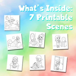 Morning Routine Coloring Pages: Visual Schedule for Kids (PDF) - Etsy