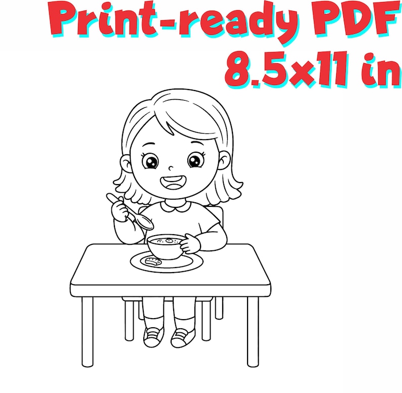 Morning Routine Coloring Pages: Visual Schedule for Kids (PDF) - Etsy
